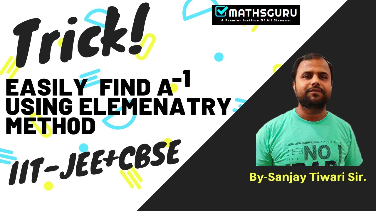 Elementary Operation Method | Class-12 | Full Explanation - YouTube