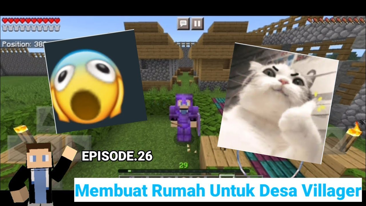 Membangun Rumah Villager Di Desa/Minecraft Survival#26 - YouTube