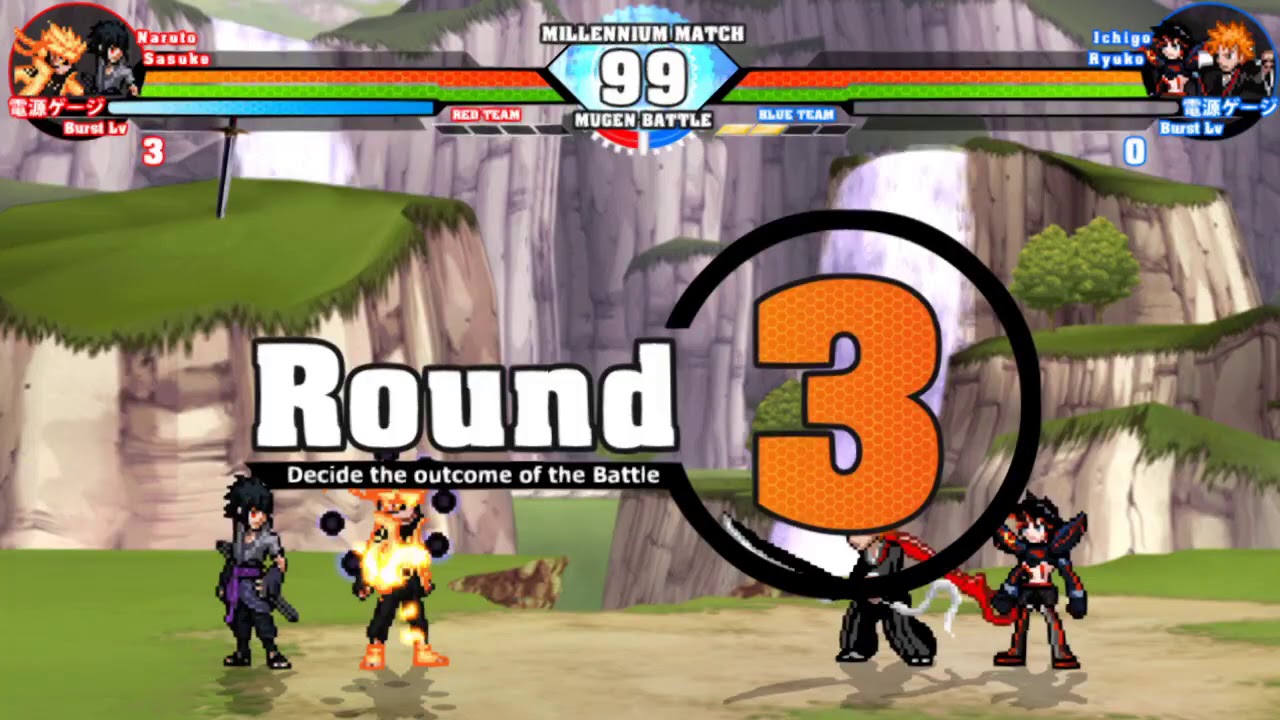 Ichigo & Ryuko vs Naruto & Sasuke - Roubo - YouTube