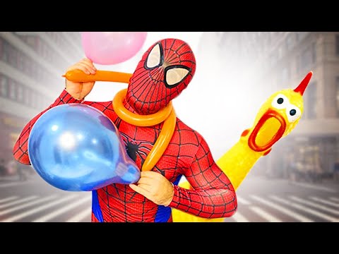SPIDER MAN Popping Balloons Water Balloon Rocket Balloon Colour Balloon ...