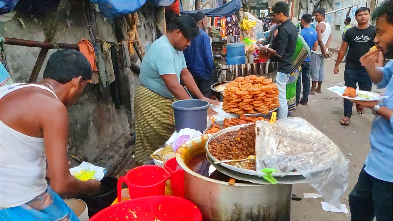 This Place Is Famous For Jhal Muri Puri Making।। Bangladeshi Street ...