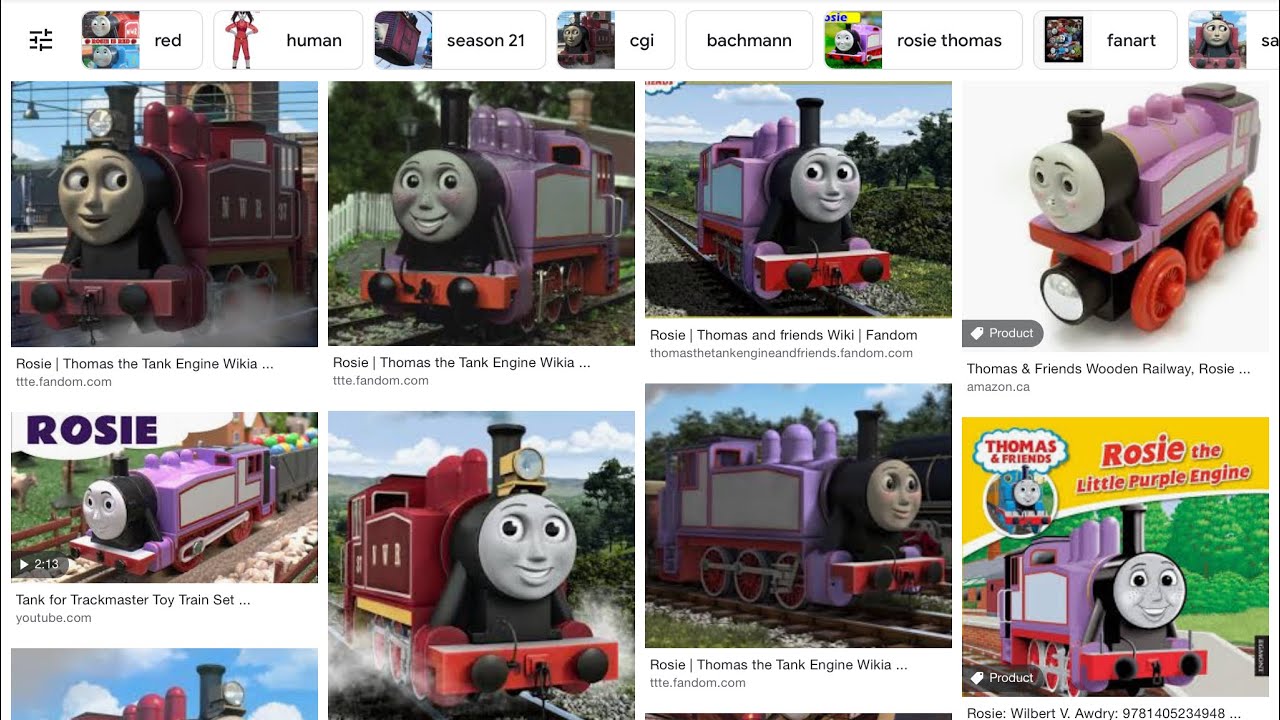 ROSIE GOOGLES HERSELF | Little Lavender Pink/Red Tank Engine - YouTube