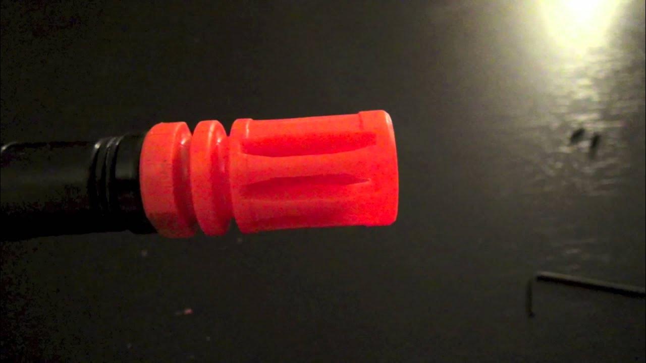 How To Remove Orange Flash Hider Off M4 Airsoft Gun - YouTube