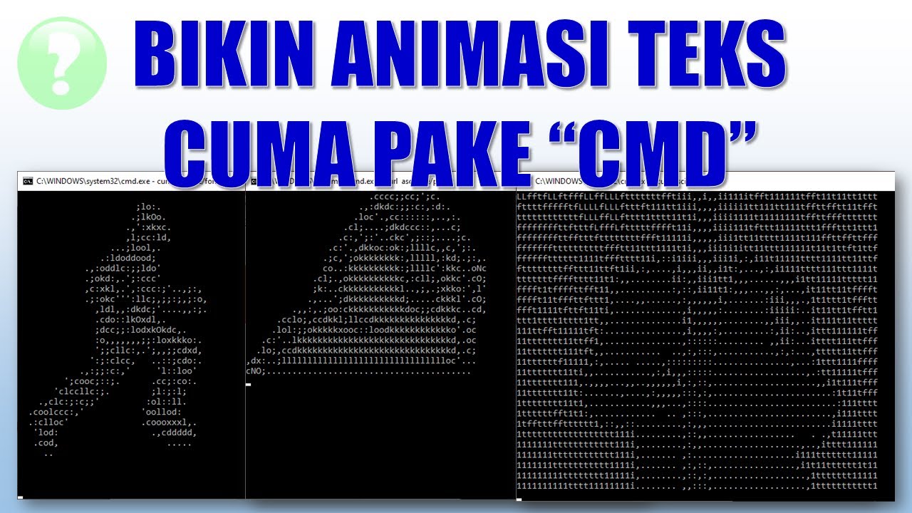Cara Membuat Animasi Dengan Command Prompt - YouTube