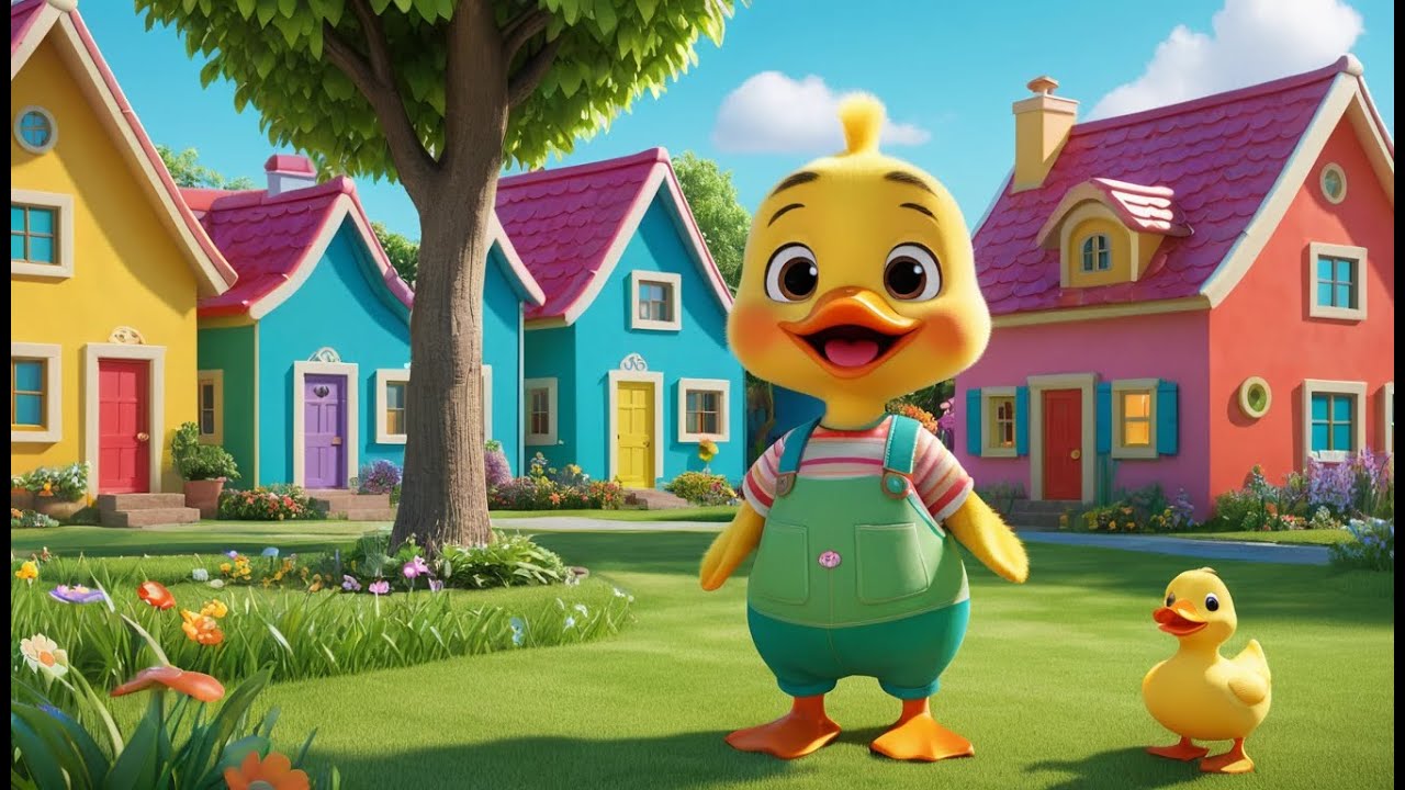 Quack Quack Yellow Duck | Cute Duck Nursery Rhyme for Toddlers | Fun ...