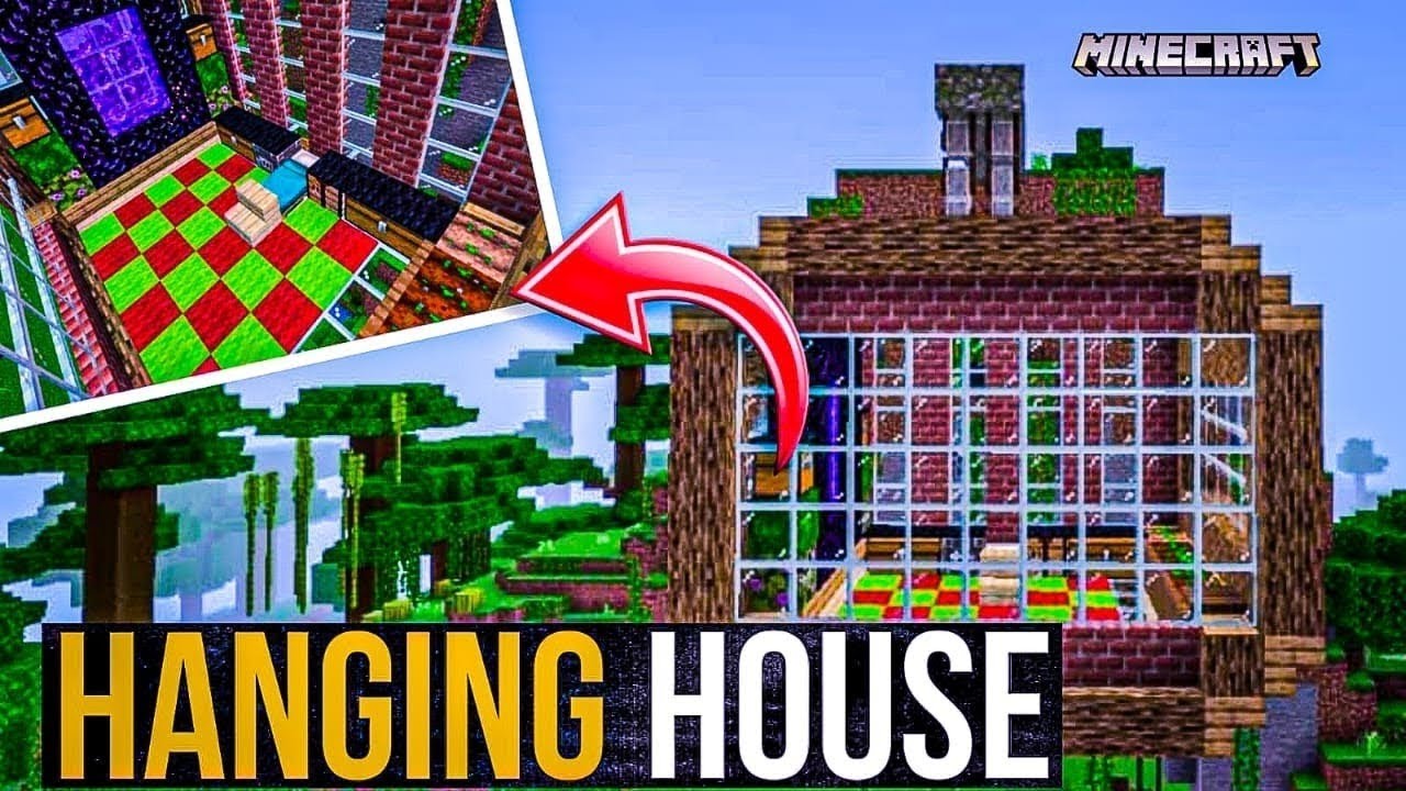 New Hanging House Minecraft 😁 - YouTube