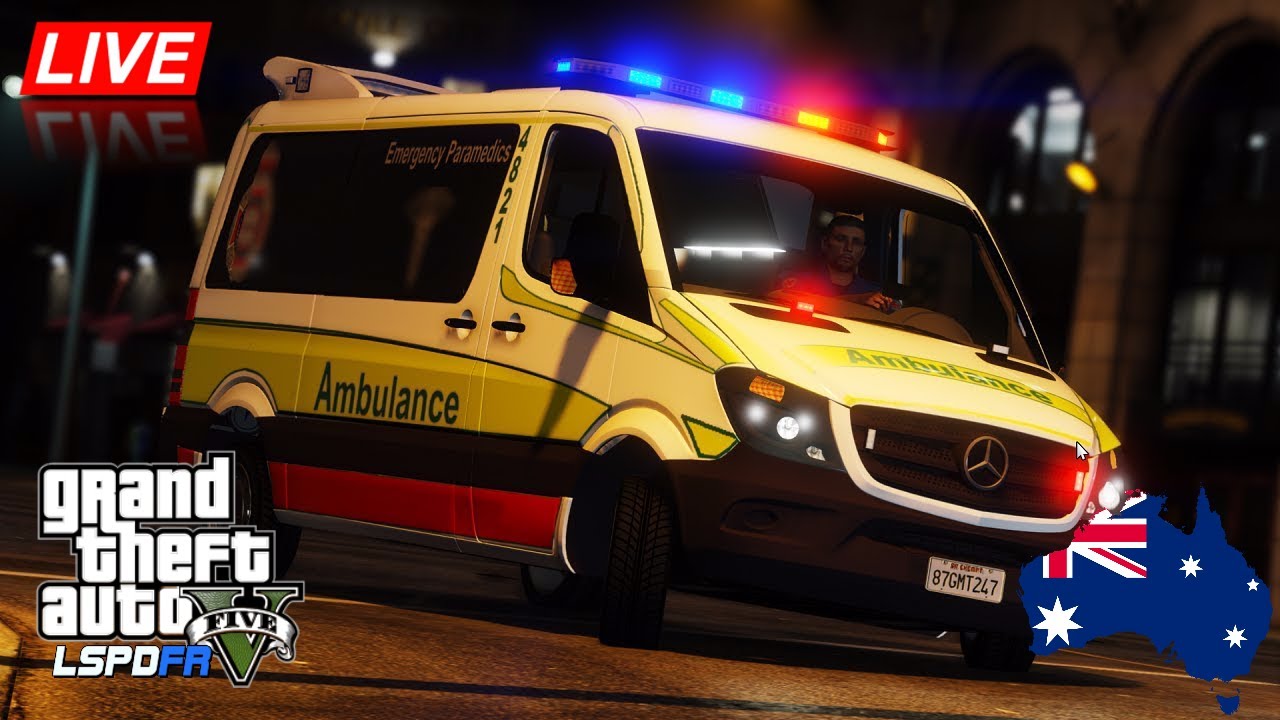 GTA 5 - LSPDFR Australia LIVE - Queensland Ambulance Service City ...