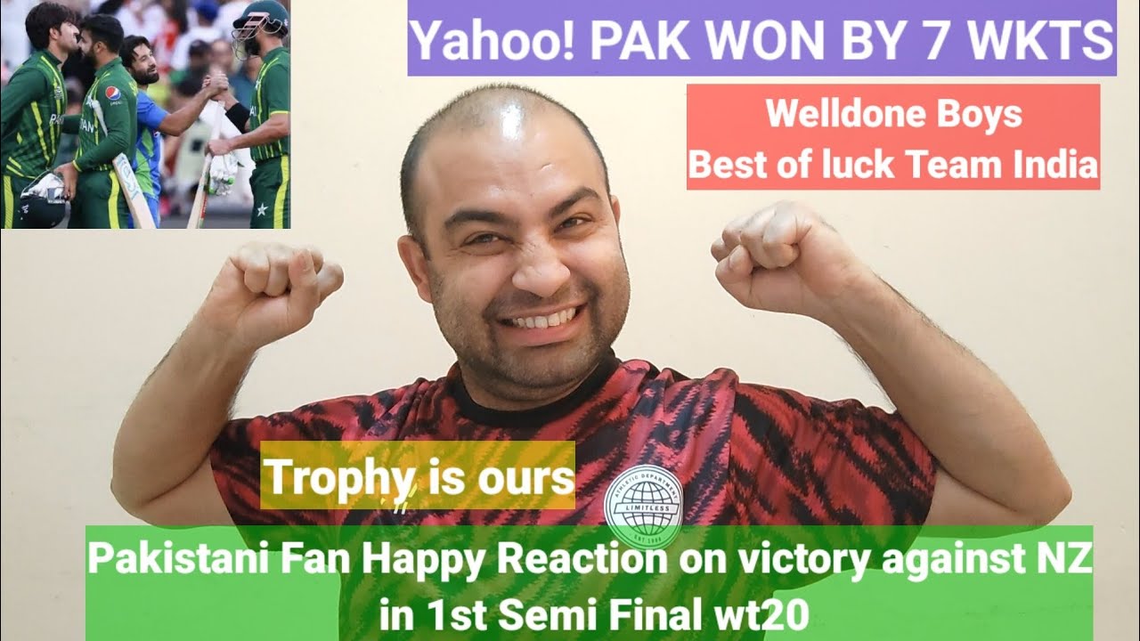 Pakistani Fan happy Reaction on Pakistan Victory against New Zealand in ...