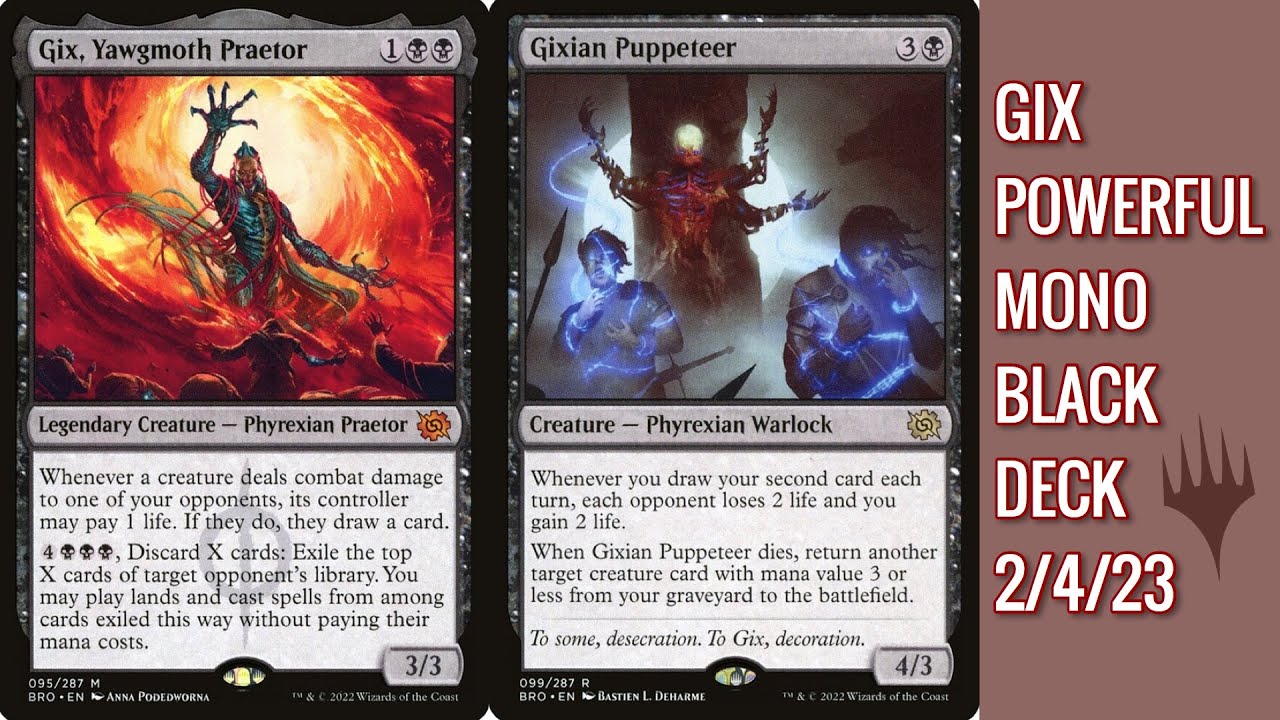 Magic The Gathering Arena GIX MONO BLACK HISTORIC DECK * Gameplay by ...