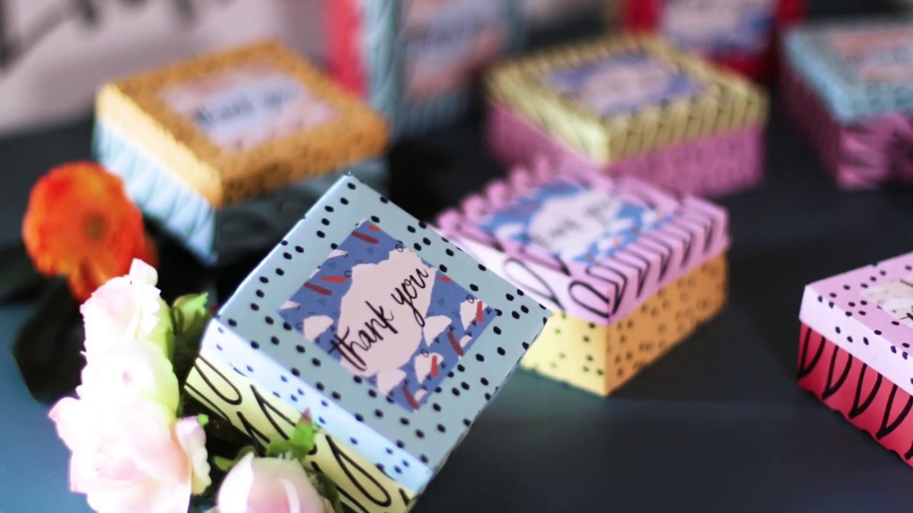 DIY Paper Favor Boxes - YouTube