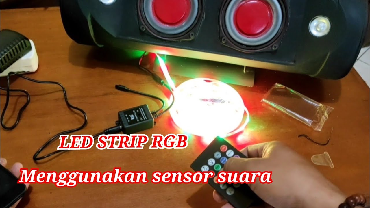 led strip rgb menyala mengikuti suara musik - YouTube