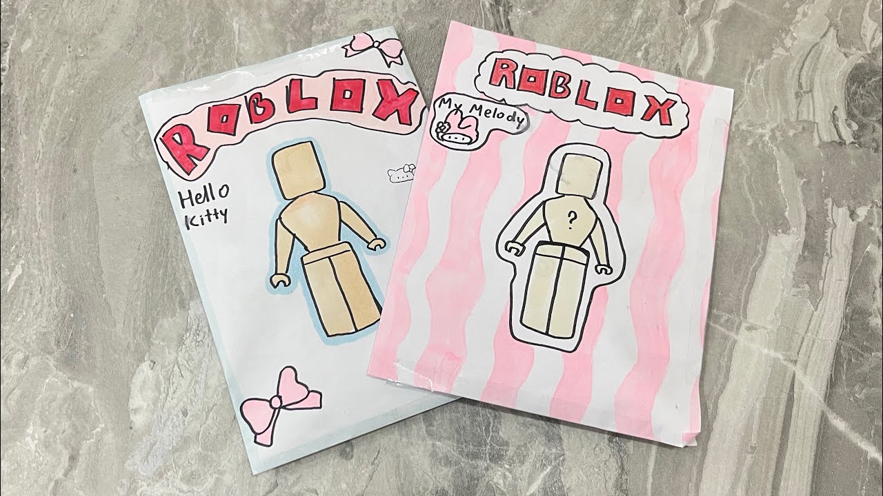 🌷paper surprise🌷 asmr tutorial 🍄Roblox 2 blind bag 👗+outfit - YouTube