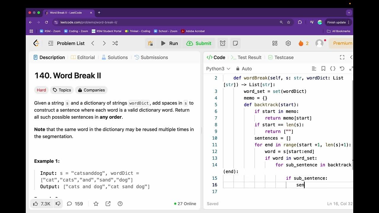 Word Break II - Leetcode - YouTube