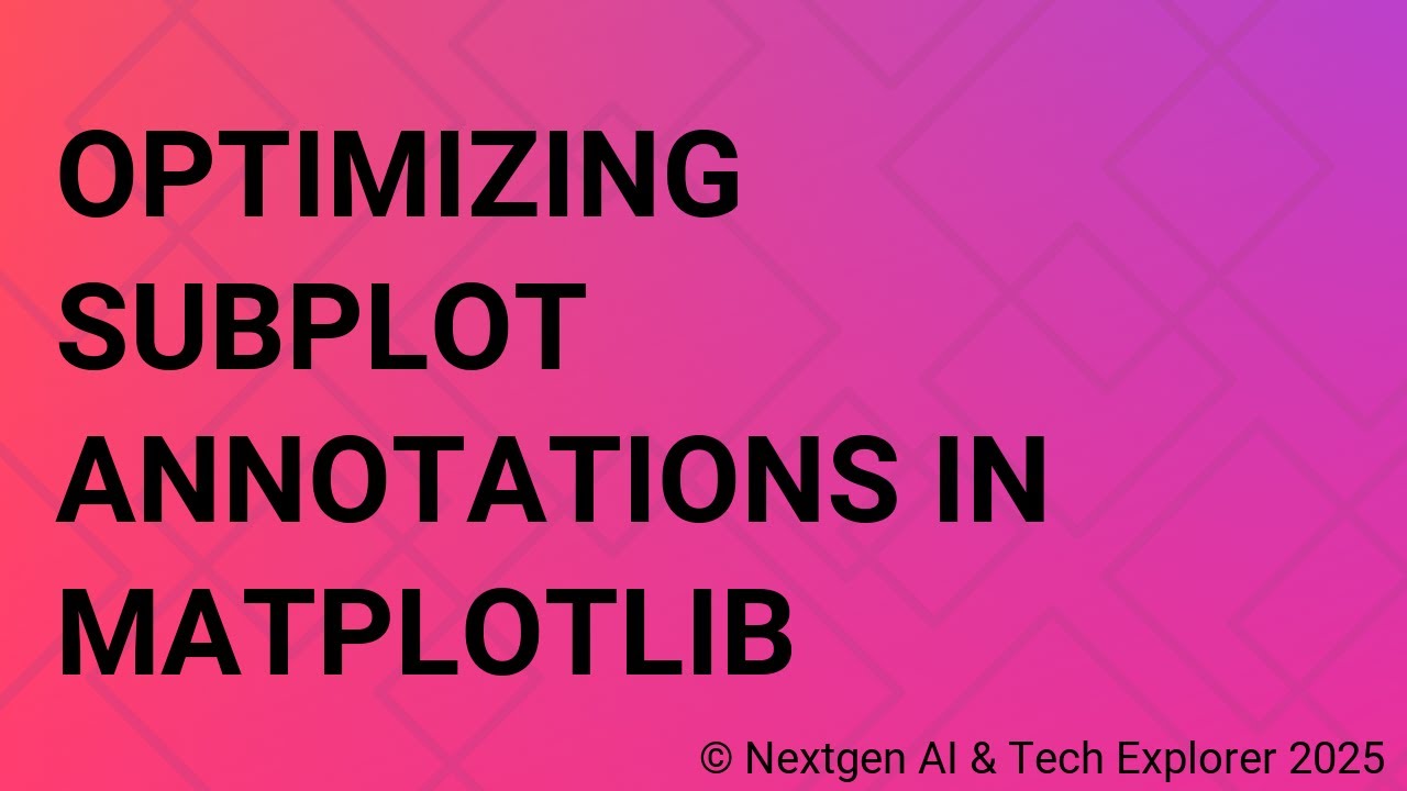 Optimizing Subplot Annotations in Matplotlib - YouTube