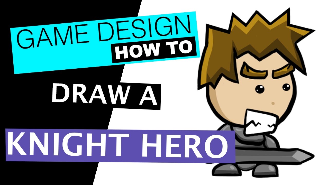 How To Draw a Knight Hero for your Mobile Game - YouTube