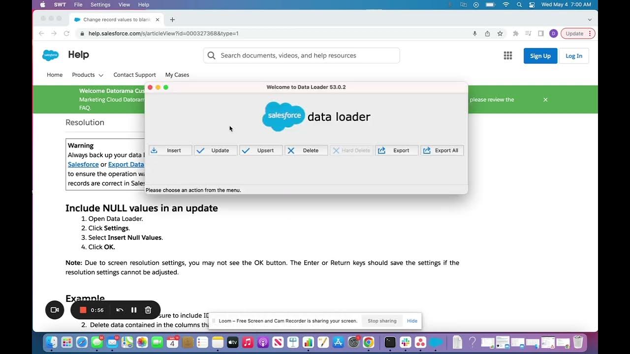 Salesforce: How to Insert NULL Values with Dataloader - YouTube