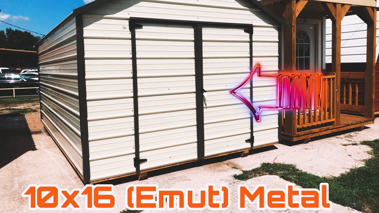 10x16 (EMUT) Metal Trell Portable Buildings (Derksen) - YouTube
