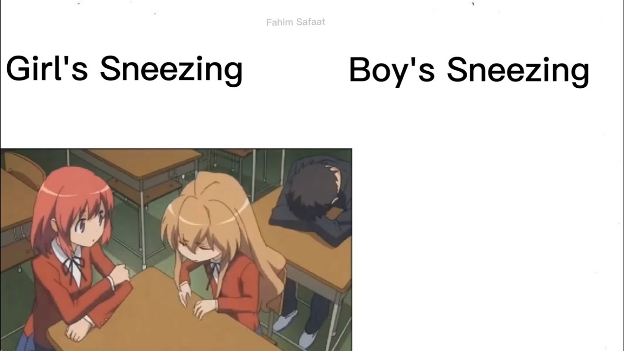 Girls Sneezing vs Boys Sneezing Anime version.#serioussneeze #opm # ...