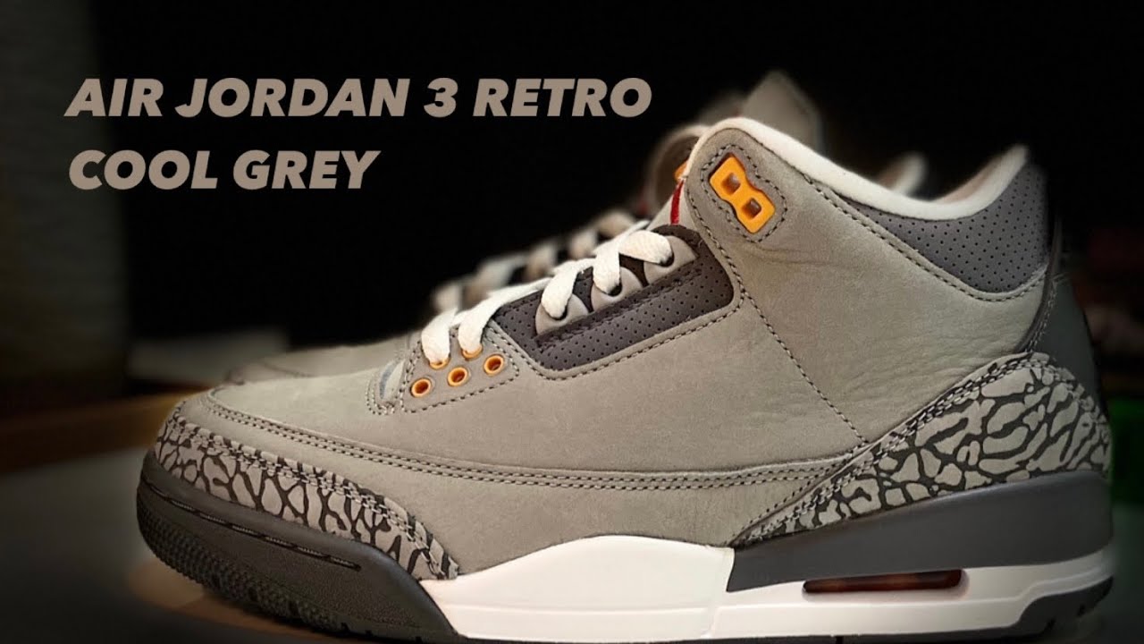 360: AIR JORDAN 3 RETRO COOL GREY - YouTube
