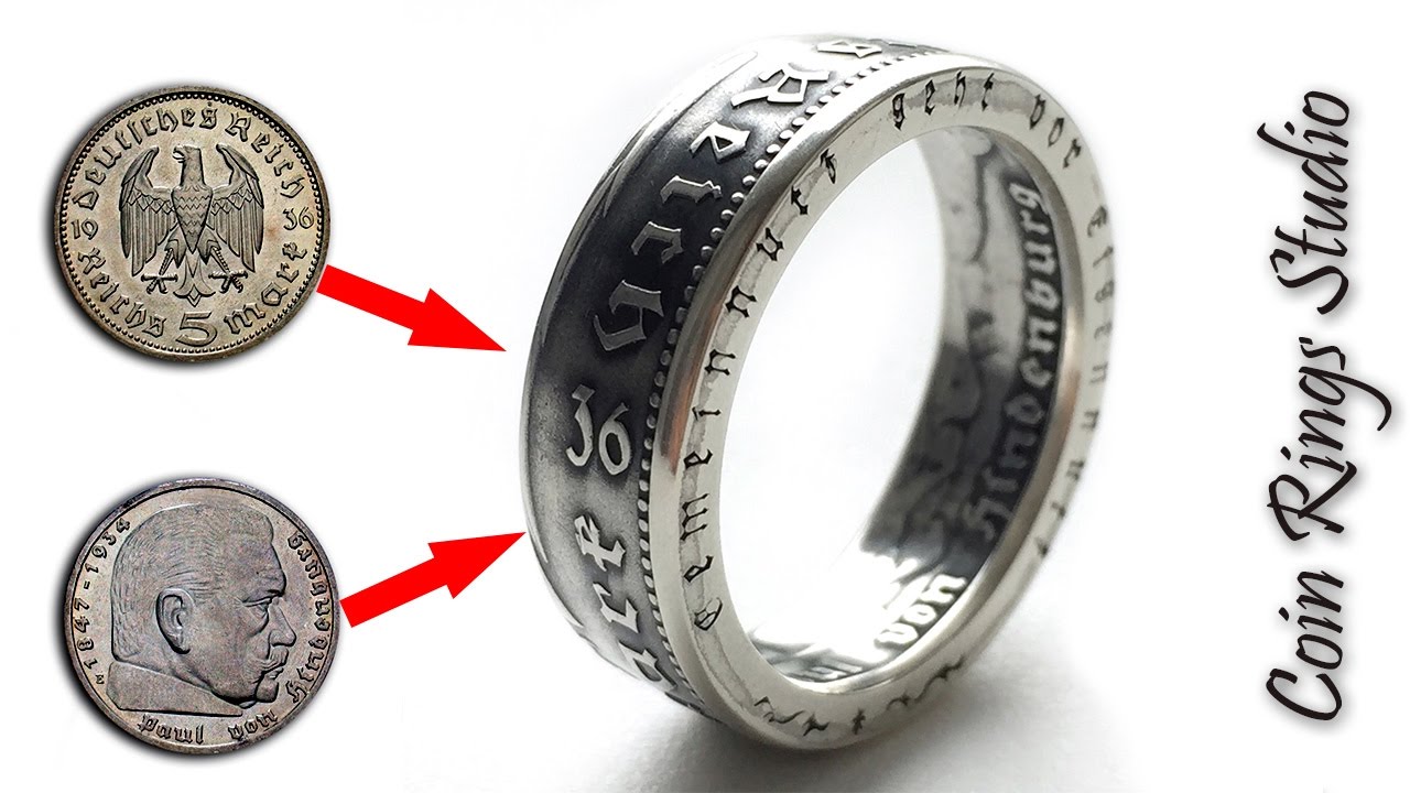 Reich Coin Rings - 5 Reichsmark Silver Deutche Deutcheland - Gernan ...
