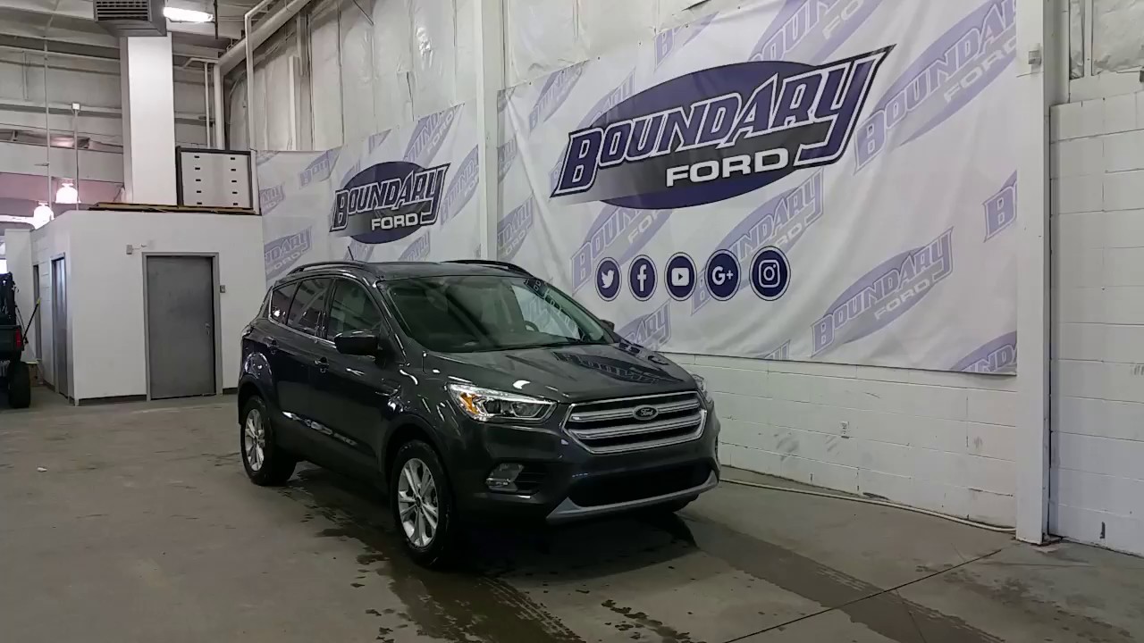 2018 Ford Escape SEL W/ 1.5L Ecoboost, Black Leather, Magnetic Exterior ...