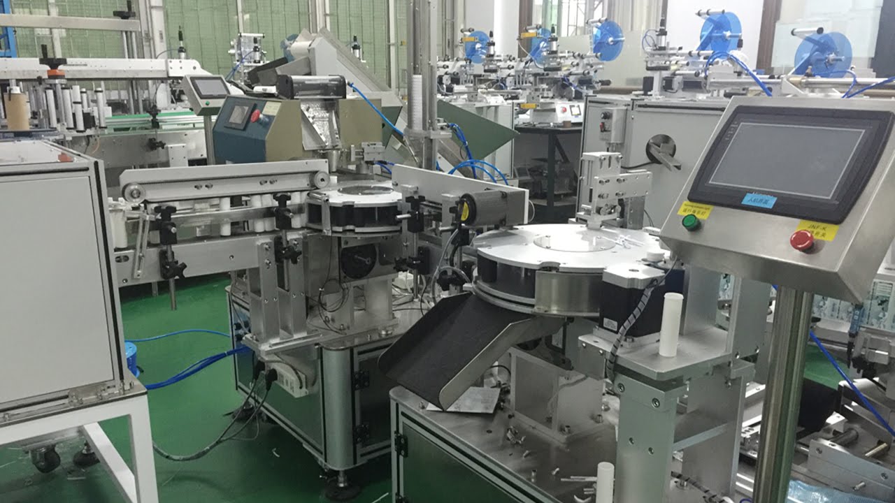 testing strip lab bio-use plastic tubes feeding sticks cutting filling ...