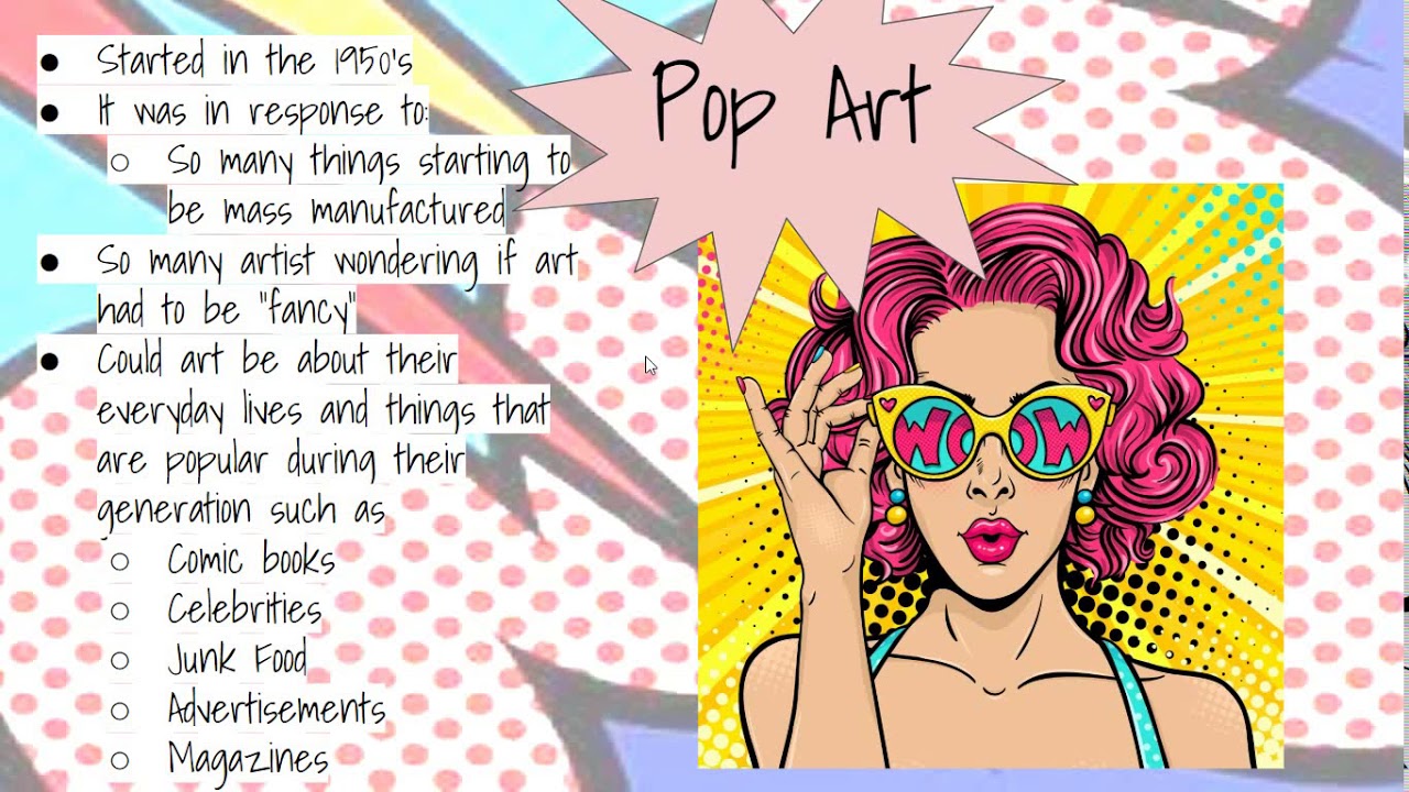 Week of the 30th Pop Art Notes 6th grade - YouTube