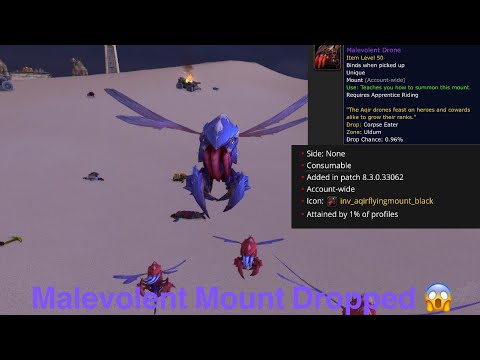 Corpse Eater - Super rare mount Malevolent Drone dropped - YouTube