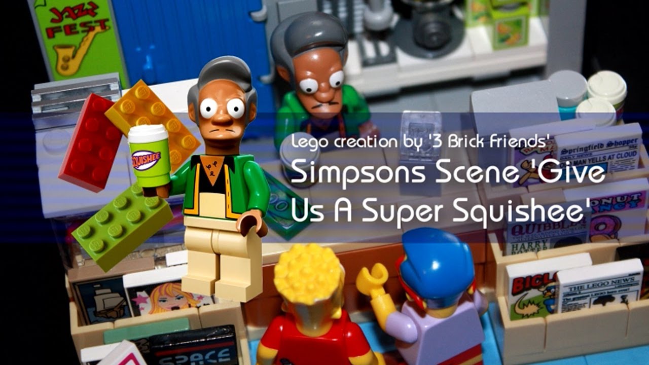 Lego Simpsons Scene 'Give Us A Super Squishee' with Apu, Bart ...