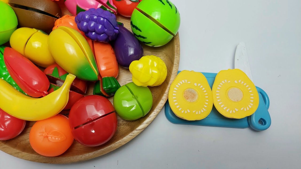 Satisfying Fruit and Vegetables Cutting | Yellow, Red, Green - YouTube