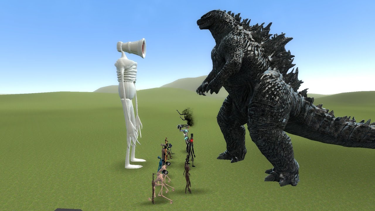 Godzilla vs siren head(Godzilla vs trevor henderson) - YouTube