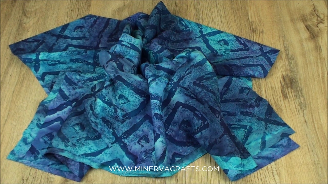 Hand Printed Batik Fabric Blue - YouTube