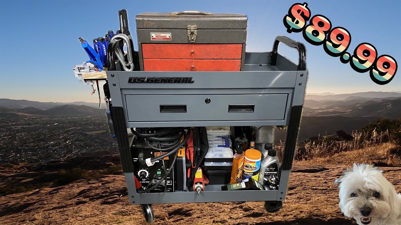 $89.99 US General Tool Cart from Harbor Freight Overview - YouTube