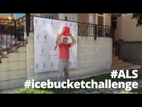 Prof. Vladimir Trajkovic accepting the #icebucketchallenge