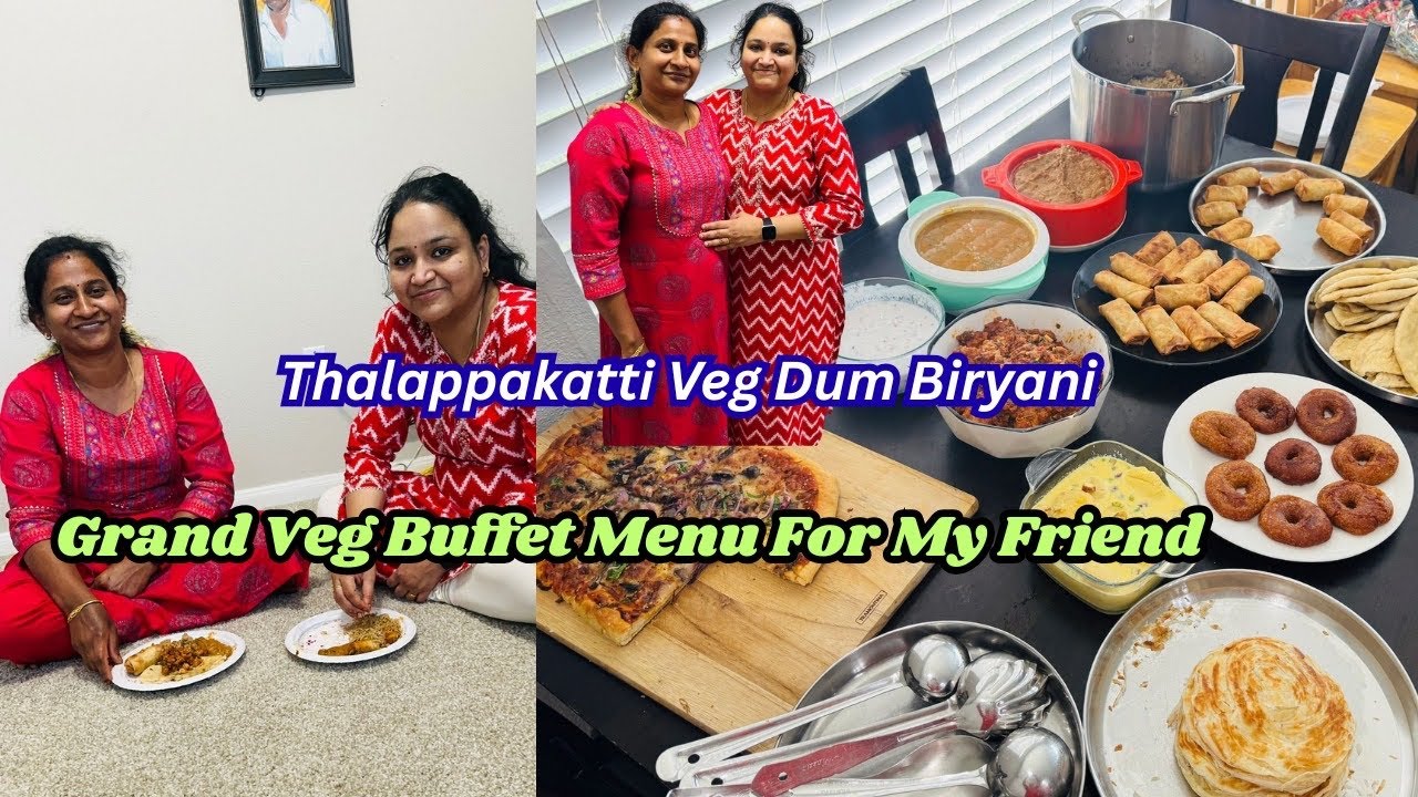 Grand veg buffet menu for my friend 👭|| How to plan menu ...