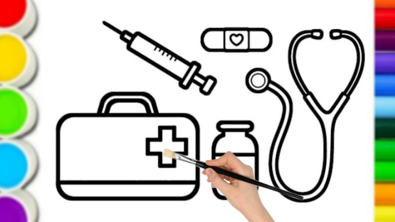 Doctor Kit Drawing 3,Coloring and Painting for Kids & Toddlers!Easy ...