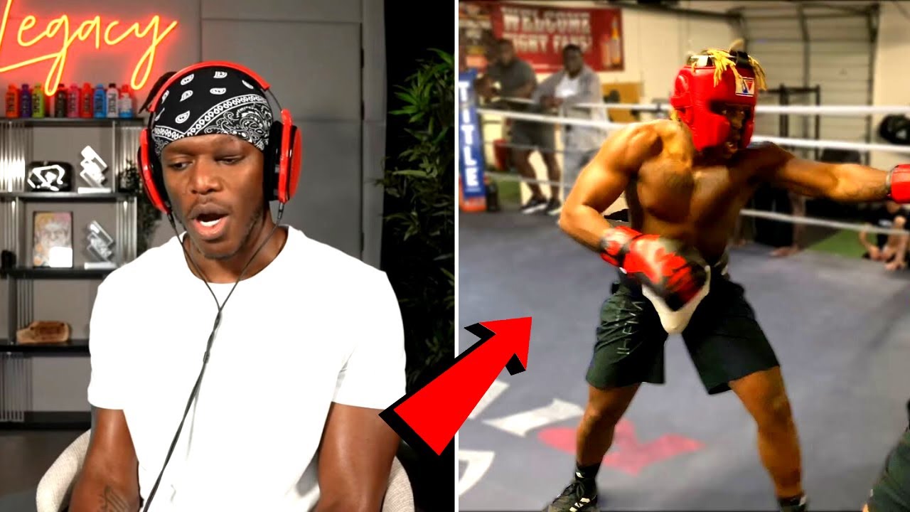 KSI Receives Black Eye In Sparring - YouTube