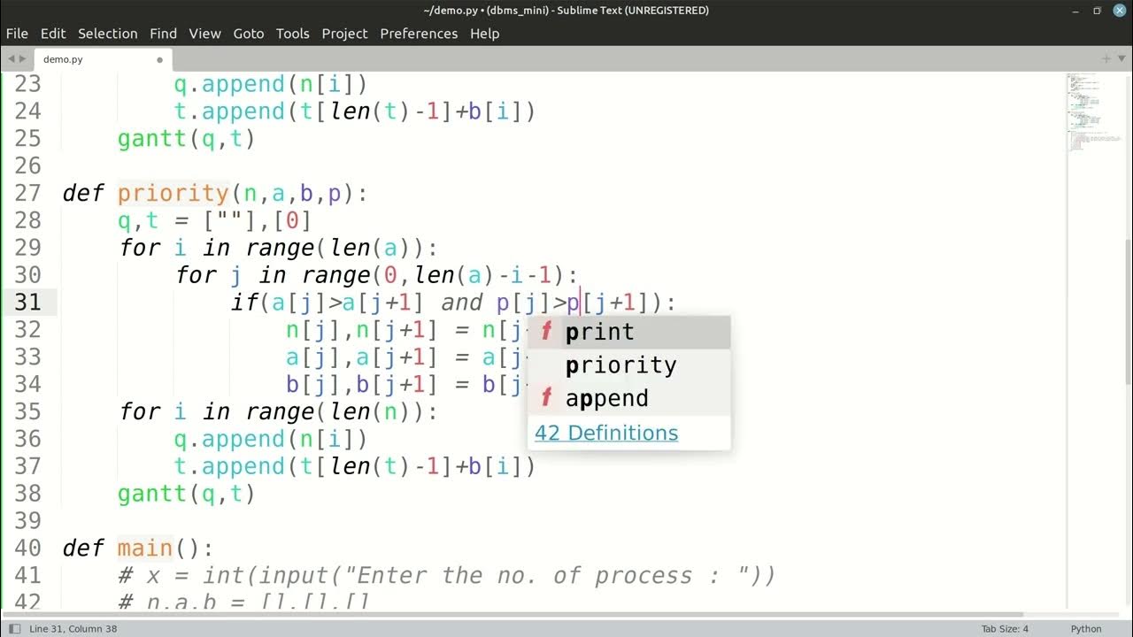 [3/5] SPPU SPOSL - Priority Scheduling in Python - YouTube