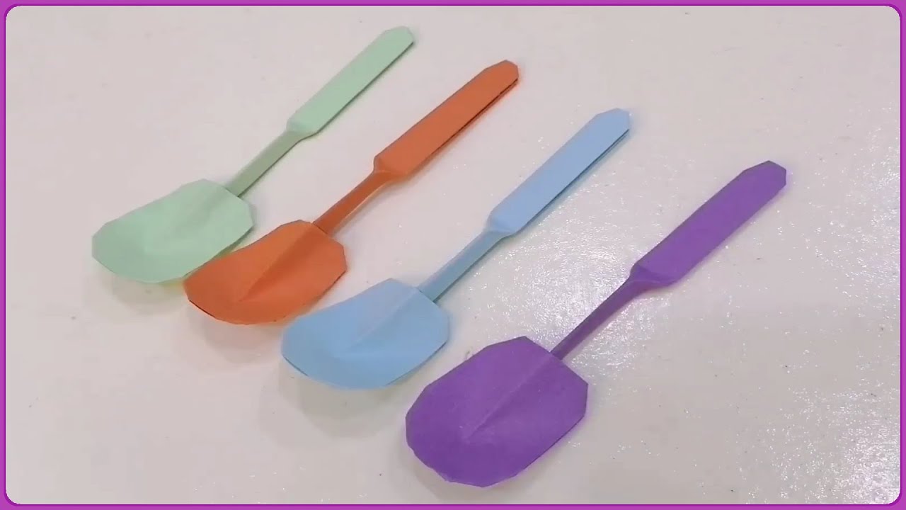Origami - Cómo hacer una Cuchara de papel - Paper Spoon - YouTube