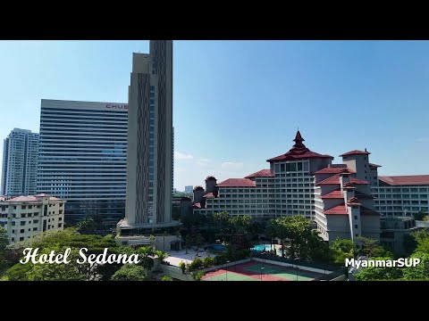 Yangon skyline 2025, 360° panorama over Myanmar Plaza, Sedona, The Central from Yankin - YouTube