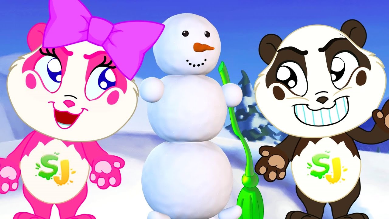 Panda Bo builds a Snowman - Fun Animation for Kids - YouTube