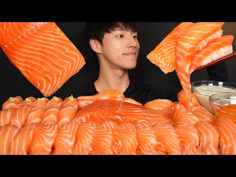 ASMR MUKBANG SALMON🐟 SUSHI & SASHIMI