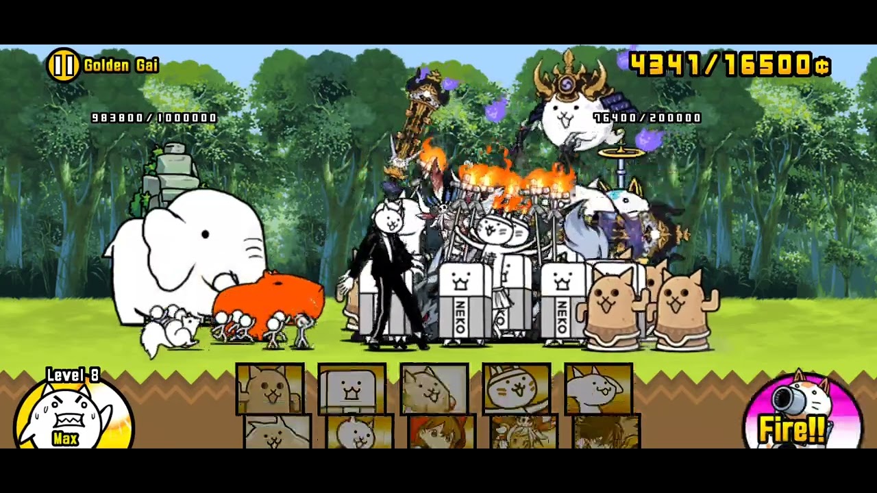 Battle Cats SoL 32-4 Golden Gai [4 Star] - Kombu Cape Stage 4 - YouTube