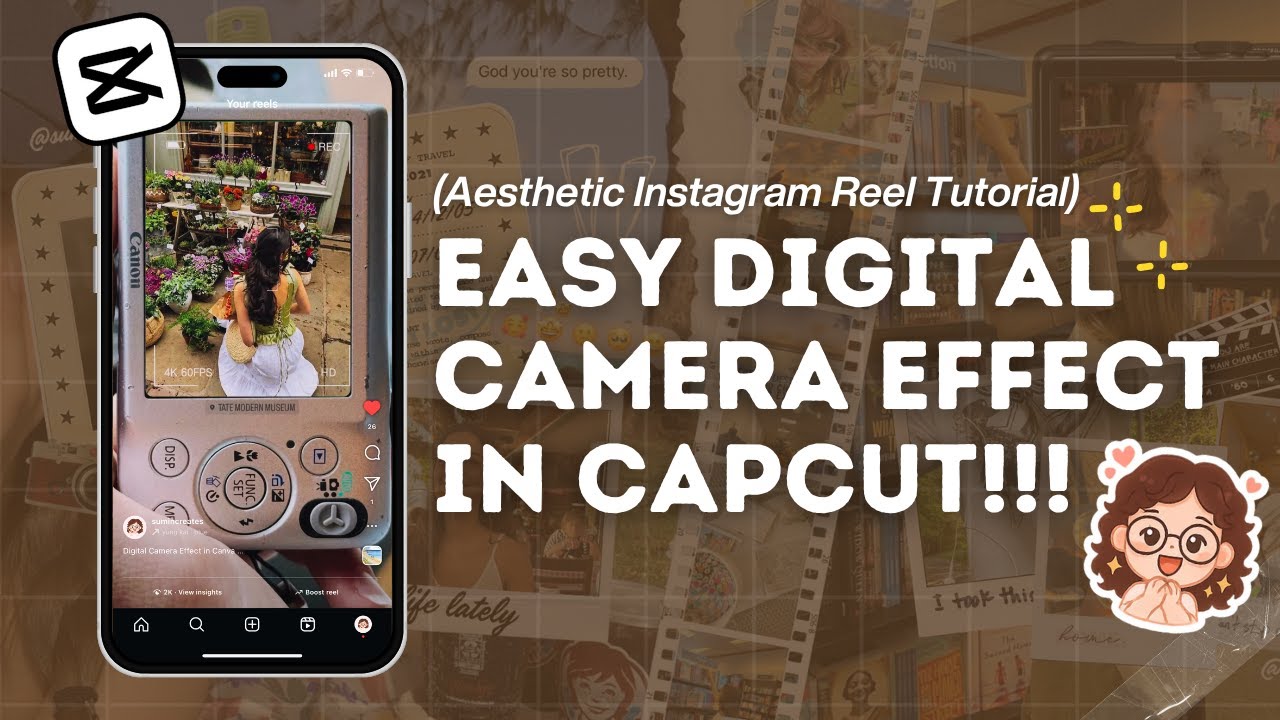 Trendy Digital Camera Effect in CapCut (Aesthetic Instagram Reel ...