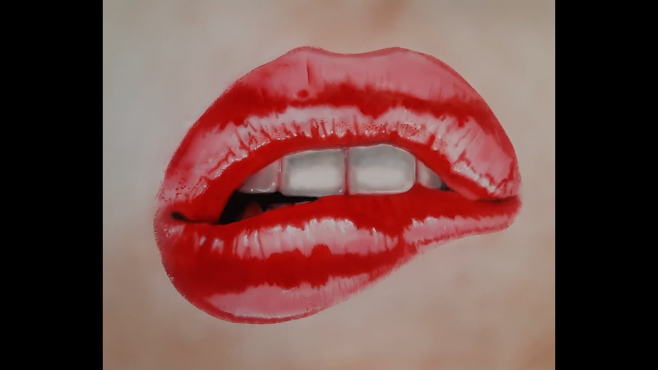 Red Lips airbrush painting March 2022 - YouTube