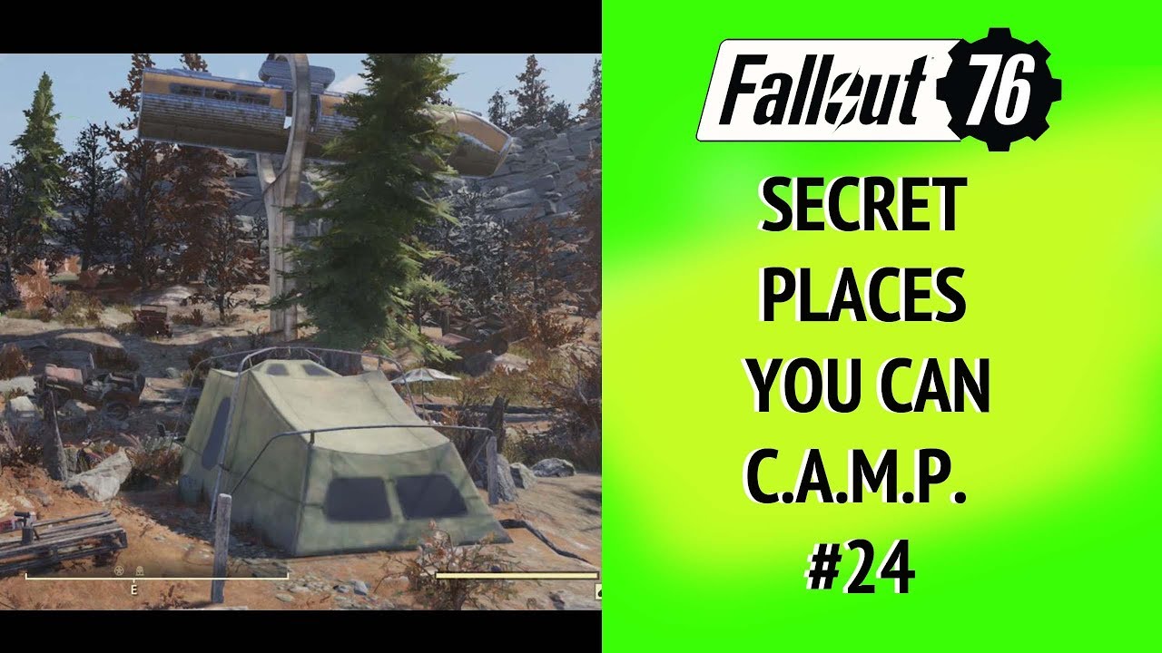 Fallout 76 Secret Places you can CAMP #24 near Site Charlie - YouTube