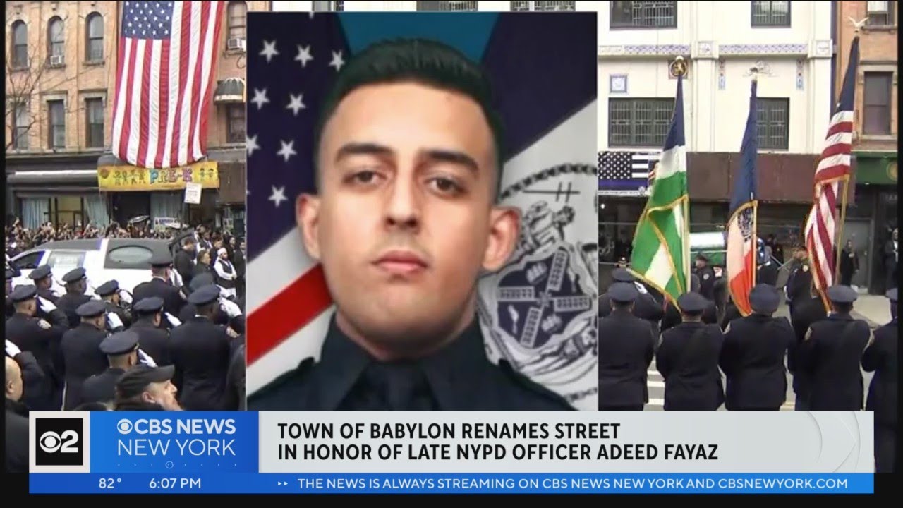 Fallen NYPD Officer Adeed Fayaz honored at street renaming - YouTube