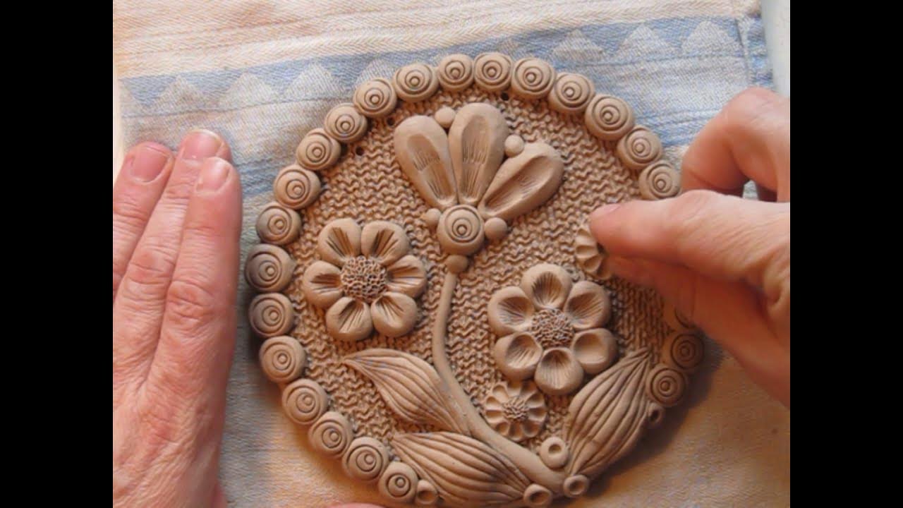 Clay flower modeling. Wall panel "Spring''. - YouTube