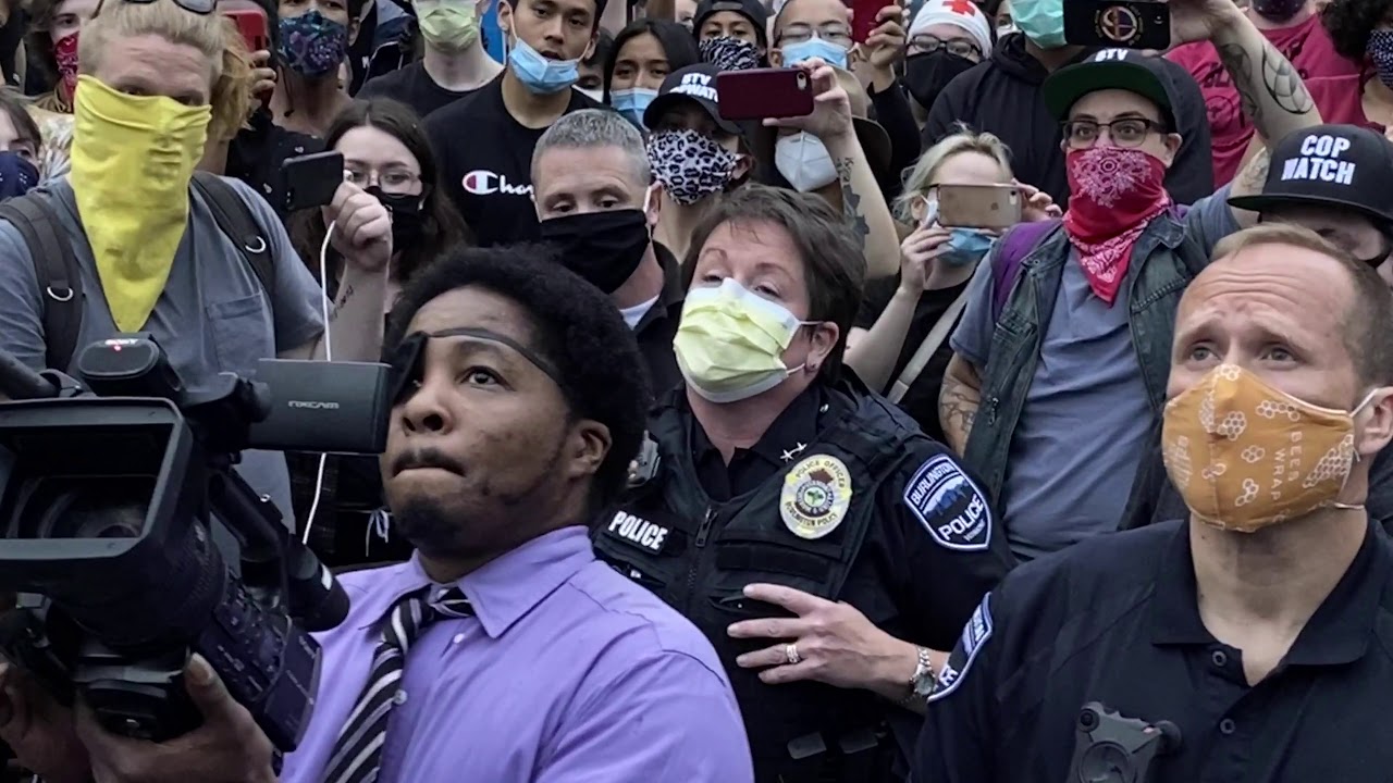 Protesters Question Police Chief at Burlington, Vermont March for ...
