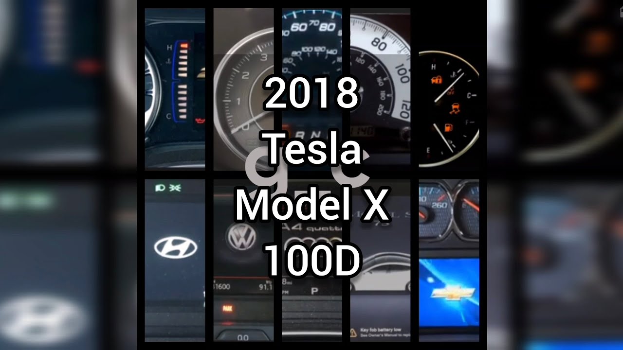 Tesla - Model X - 2018 - 100D: Gauge / Instrument Cluster Startup ...